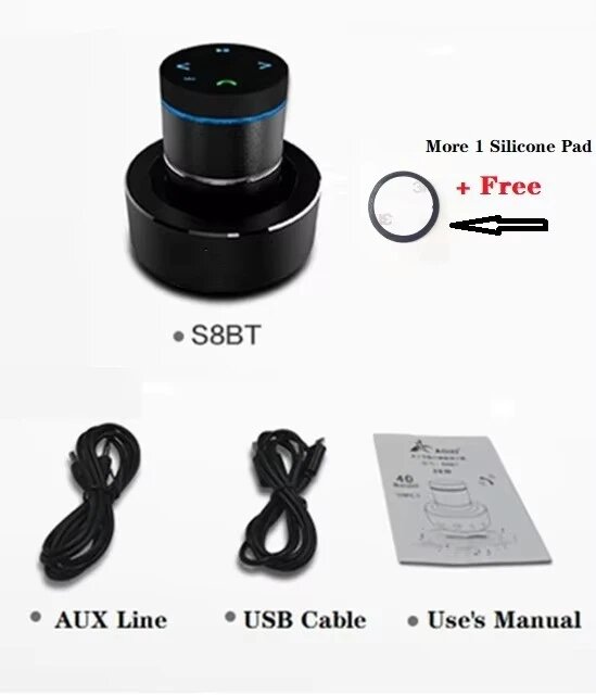 Adin Беспроводной динамик Vibro BK NOLOGO