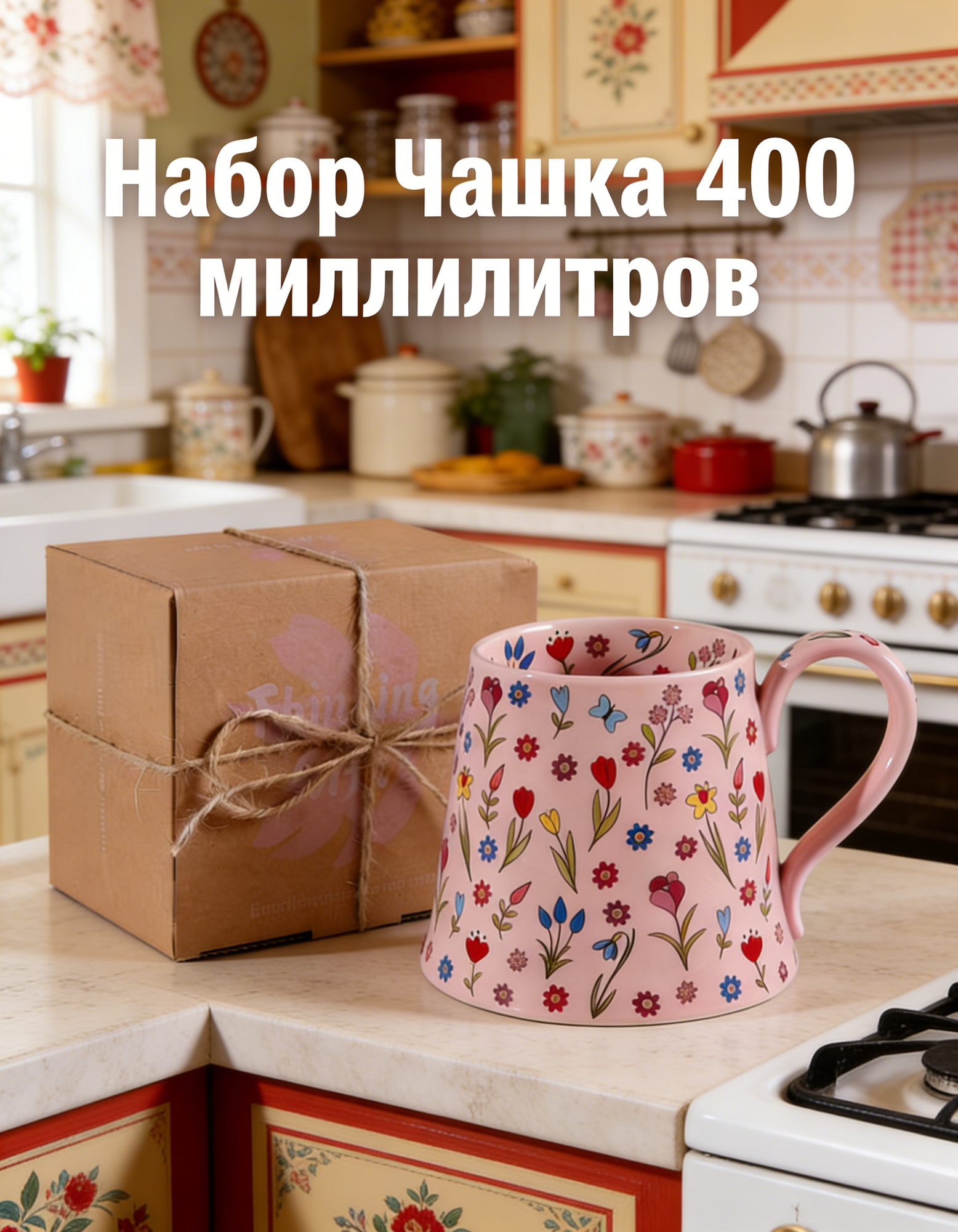 Керамическая кружка премиум-класса в стиле лайт-люкс Пасторальный стиль