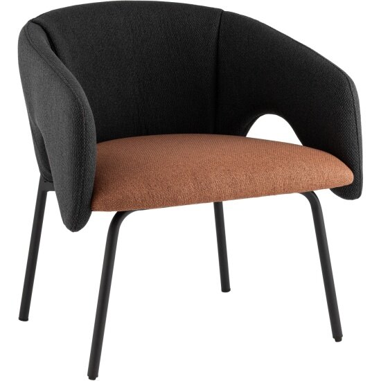 Кресло лаунж Stool Group Afrida рогожка, тёмно-синий, терракот