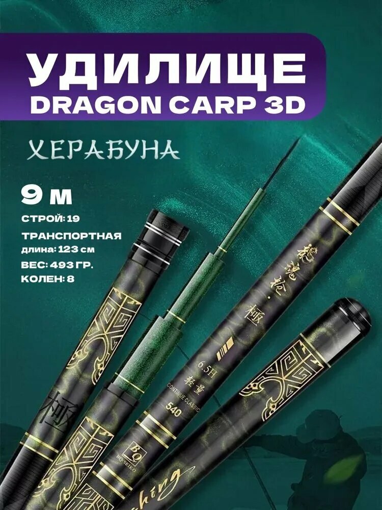 Удилище, рабочая длина: 900 см