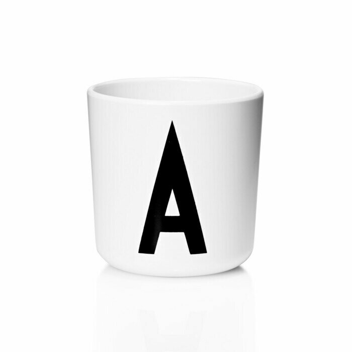 Design Letters Чашка A 7,5x7 см черно-белая Melamin Becher Design Letters