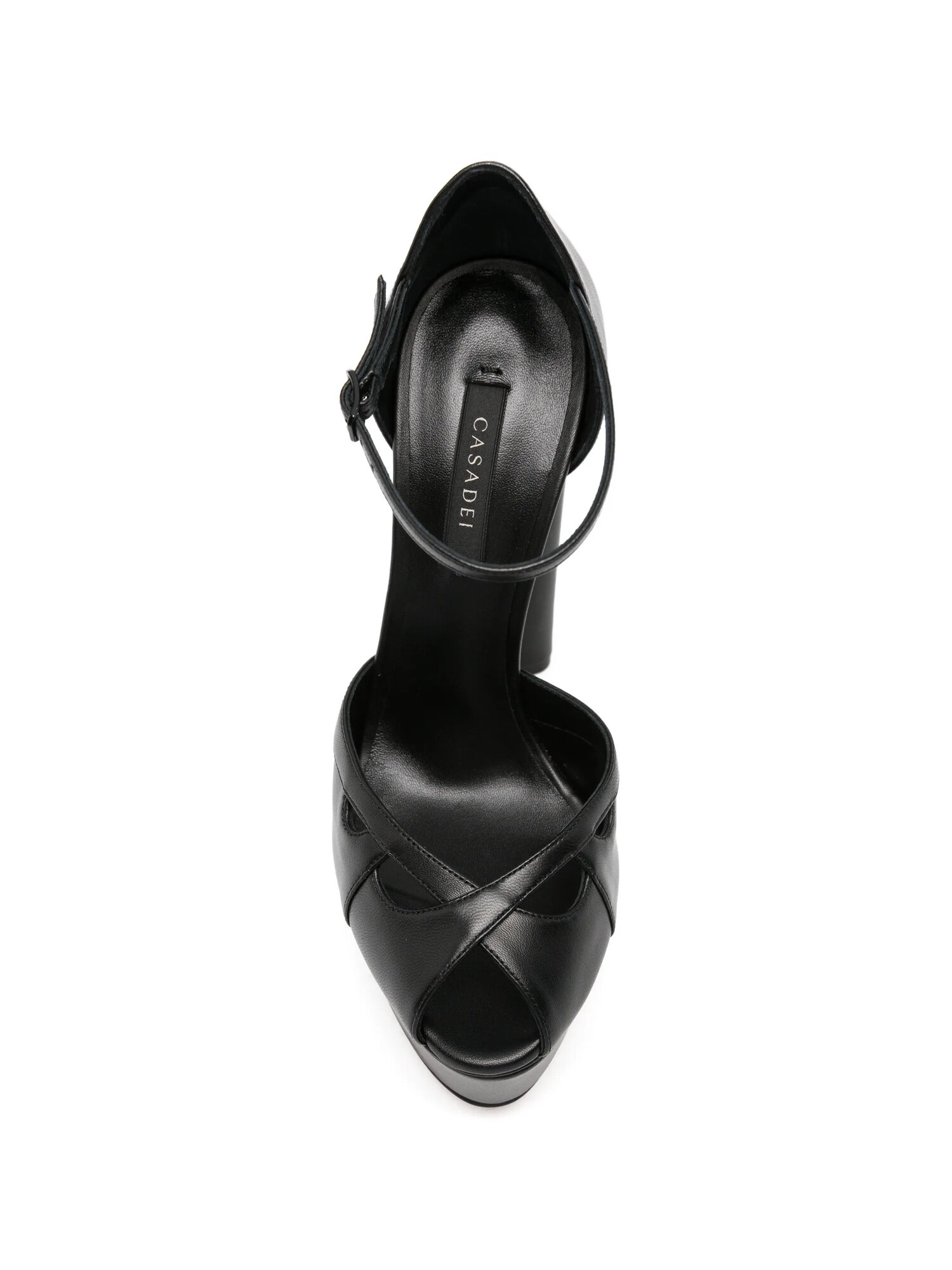 Босоножки Casadei Cut-out platform sandals, размер 40, black/black — фото 1