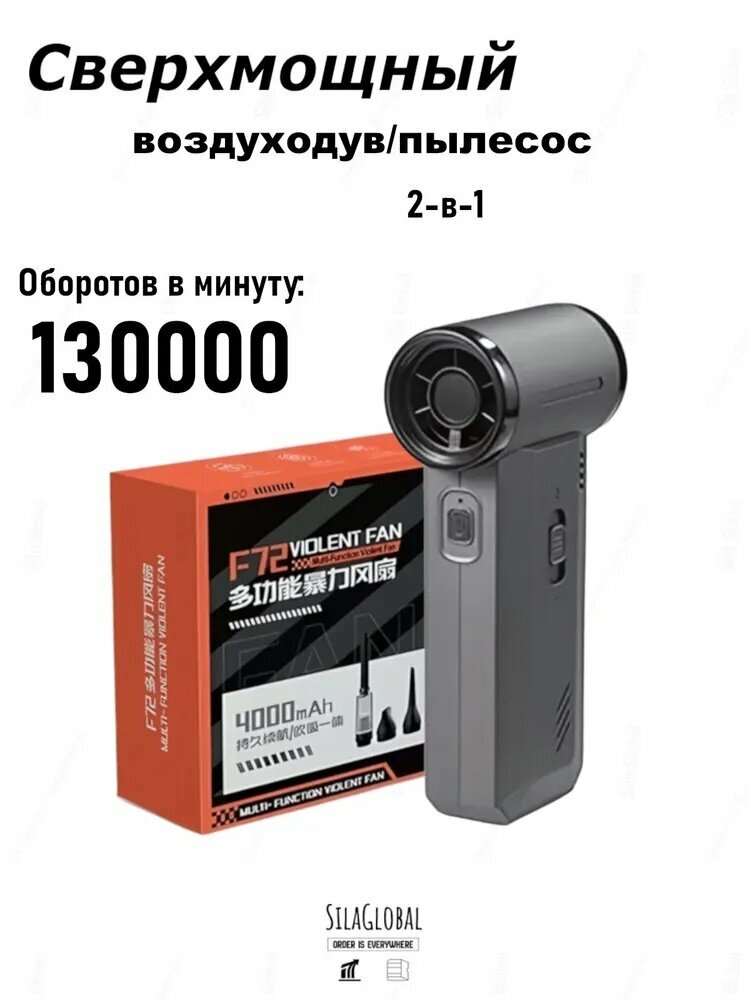 Воздуходувка для компьютера, аккумуляторная, мощная / пылесос для компьютера/ ветродуйка для пк 200Вт