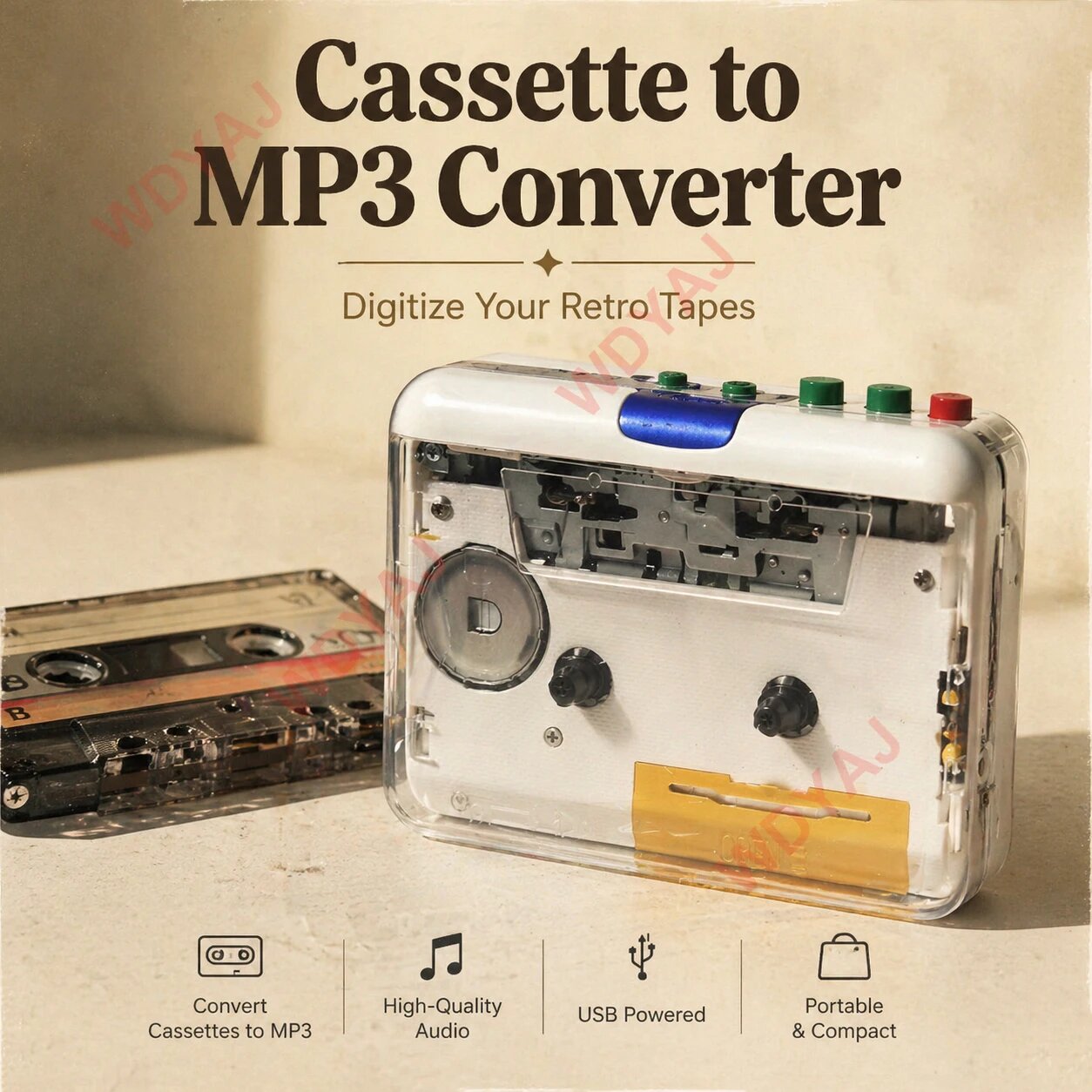 WDYAJ Portable cassette player