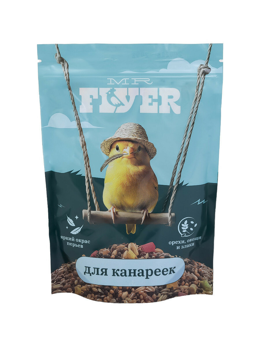 Mr.Flyer Полнорационный сбалансированный корм для канареек, 0.5кг