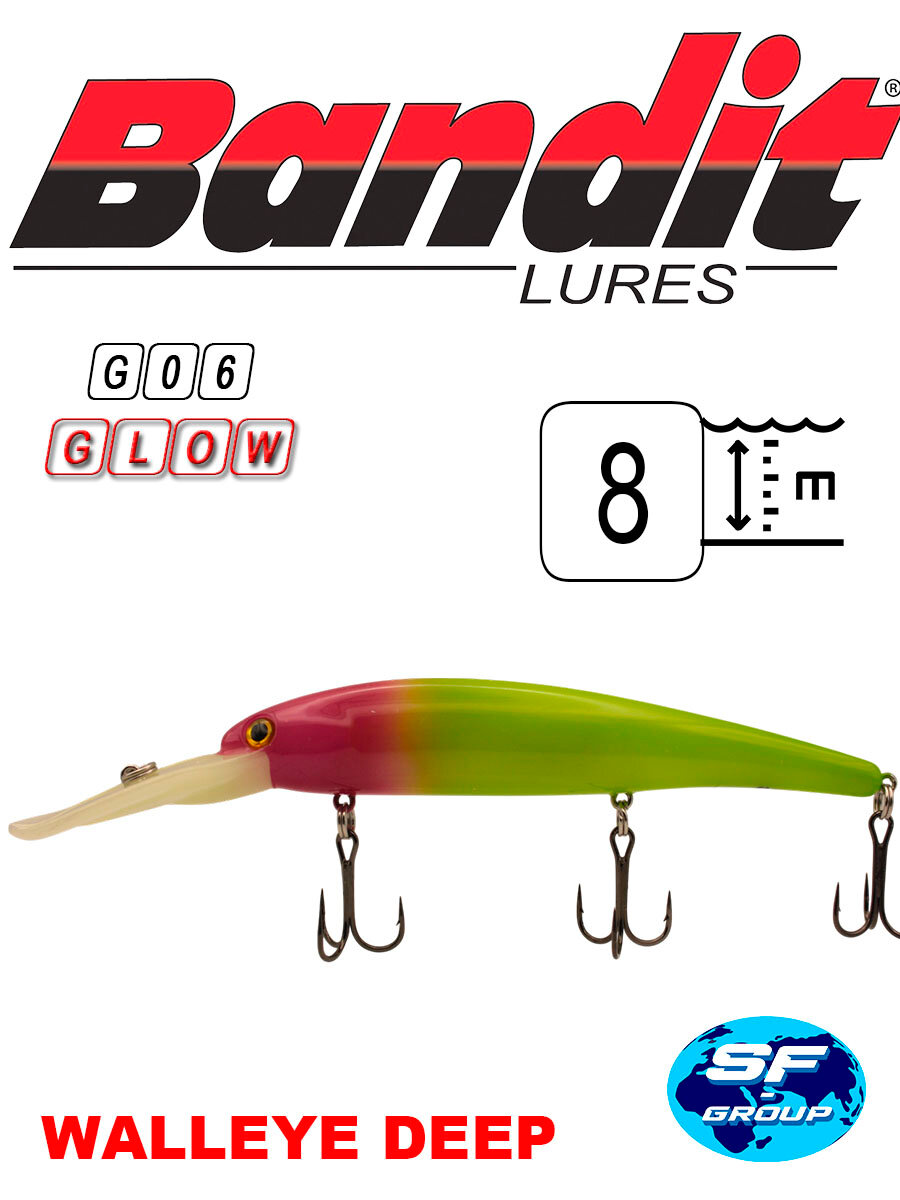 Воблер Bandit Deep Walley 12 см 17,5 гр заглубление 8м #G06
