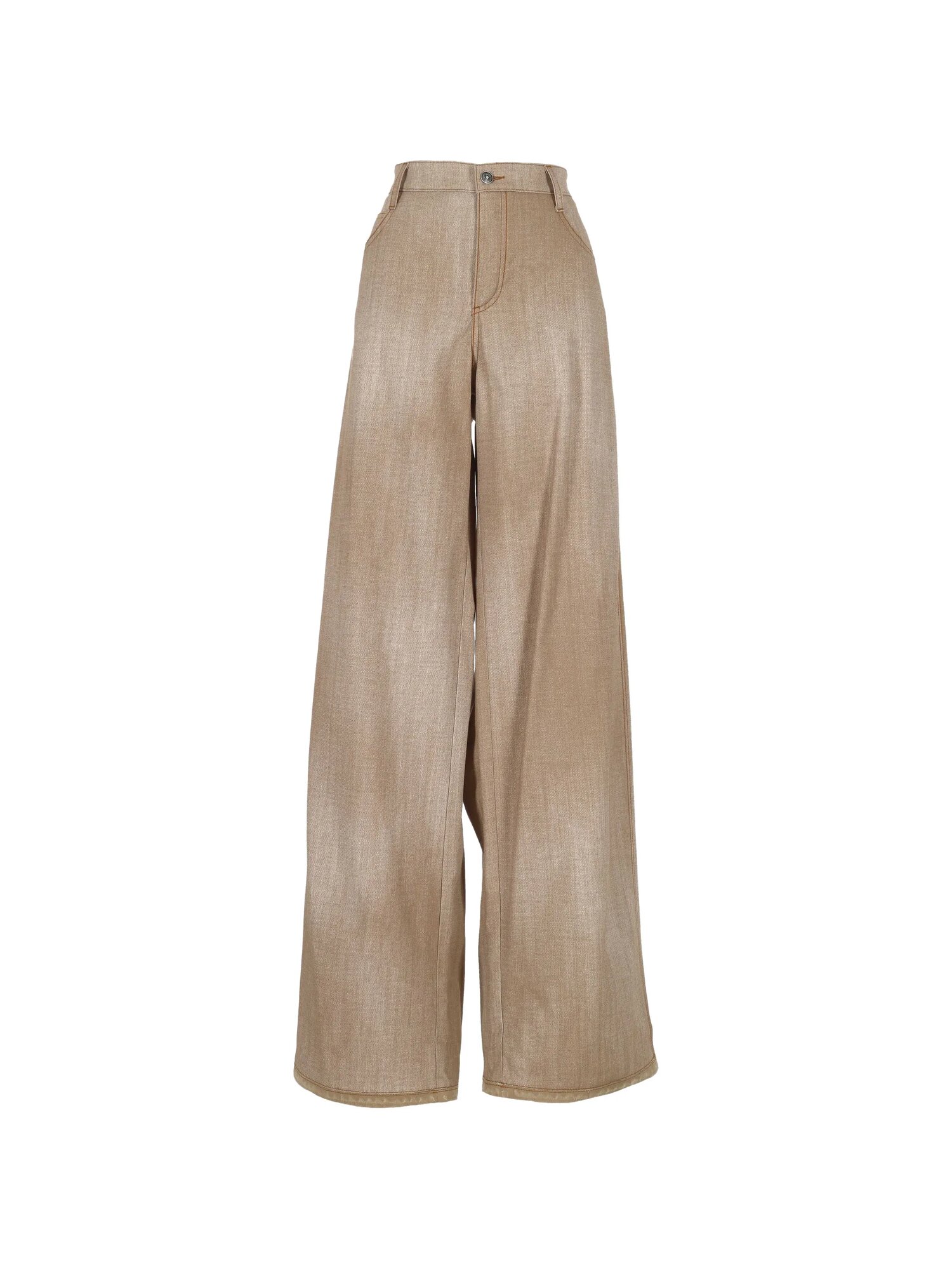 Брюки Wide-leg contrast-stitch trousers