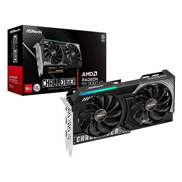 Видеокарта ASRock Radeon RX 9060 XT Challenger OC 16GB