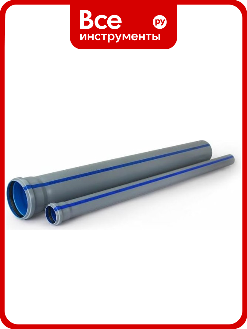 Труба RTP BAIKAL eco ВК ПП 110x2.2x3000 серый/синий 32477, уникального сырьевого состава