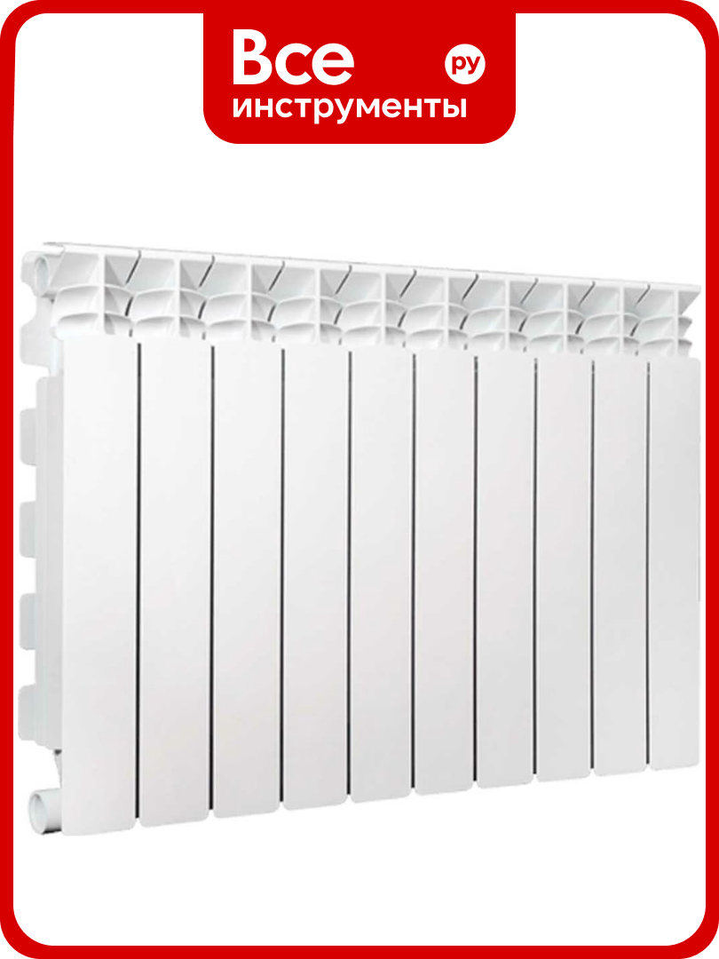 Алюминиевый радиатор Fondital ARDENTE C2 500x100 8 секций R63903408, боковое подключение, настенный тип установки