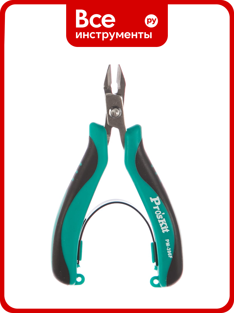 Кусачки Pro'sKit PM-396F 00301905 из спиральной проволоки, диагональные, двухкомпонентные рукоятки