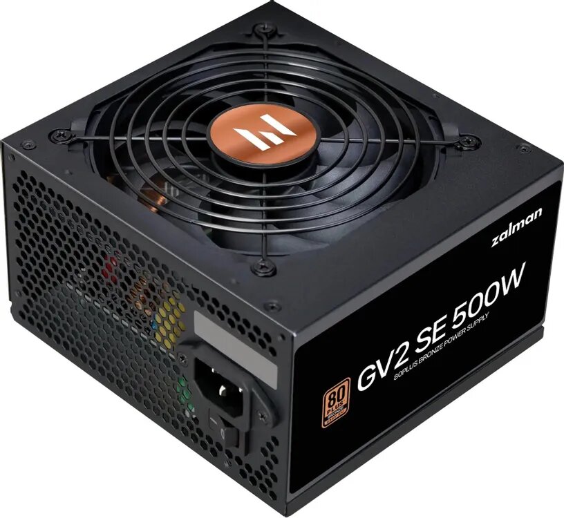 Блок питания Zalman ZM500-GV2SE, 500Вт, 80 PLUS BRONZE, 120мм, черный