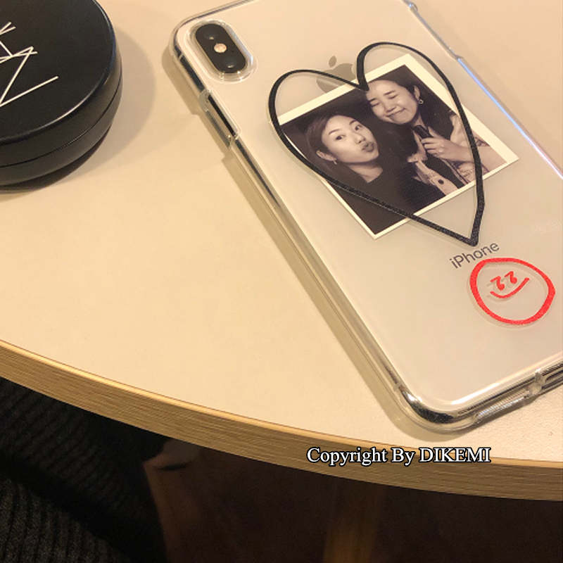 Мягкий чехол из ТПУ для iPhone 14 Pro с черным узором в виде сердца, гибкий и защищающий
