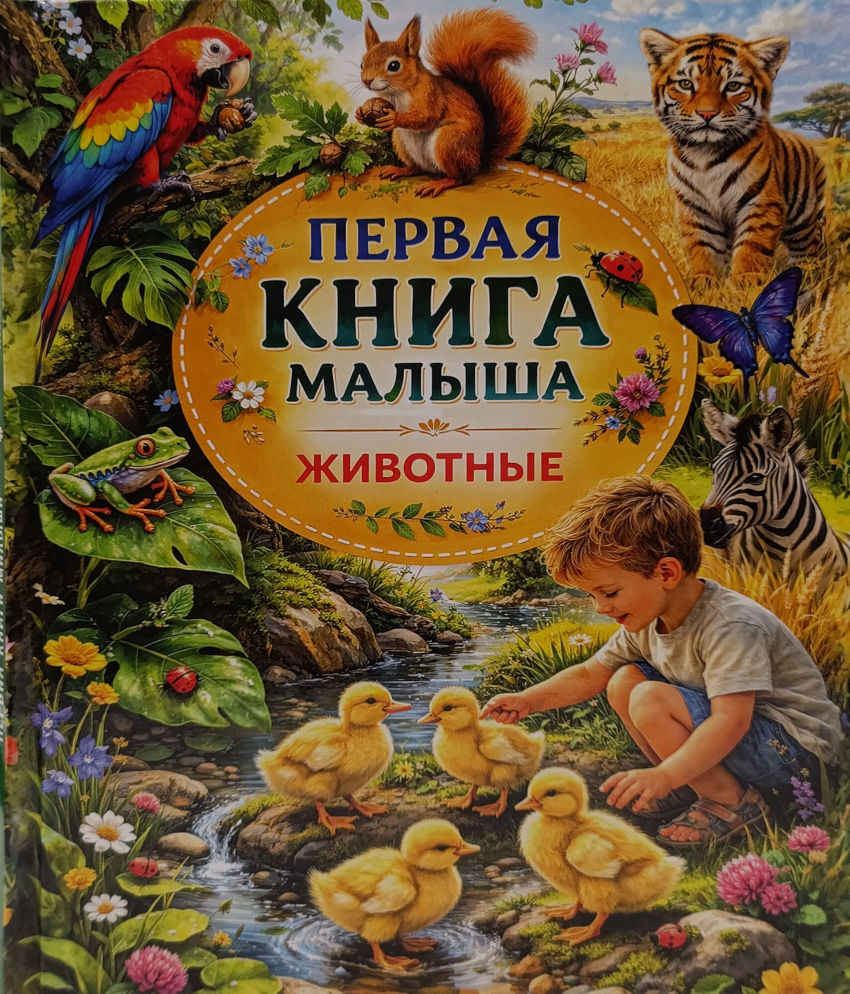 Книга "Первая книга малыша: Животные" , 64 стр, твердый переплет, иллюстрации, Издательство К. О. Т.