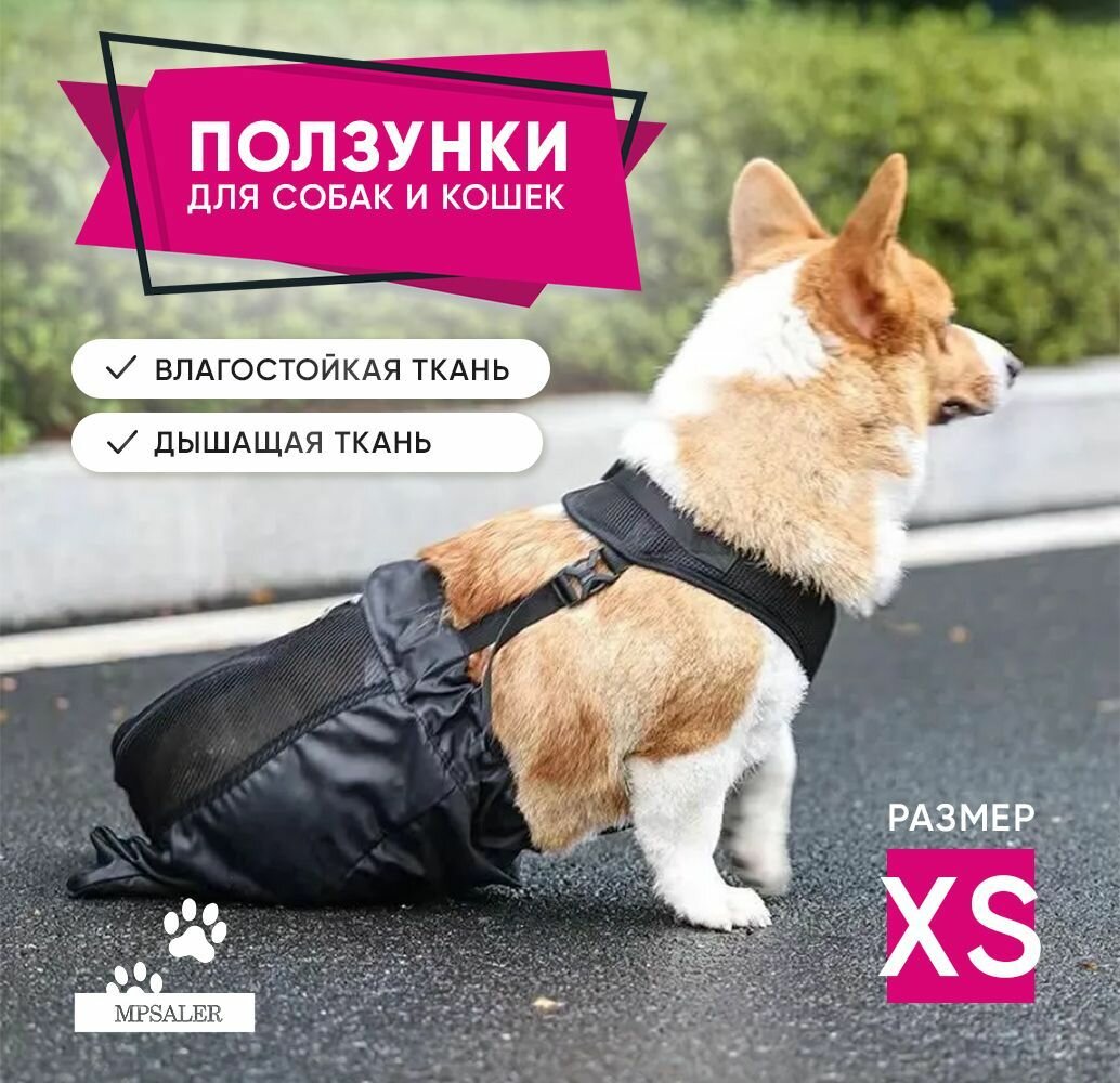 Ползунки, ходунки для собак и кошек, сумка конверт, размер XS