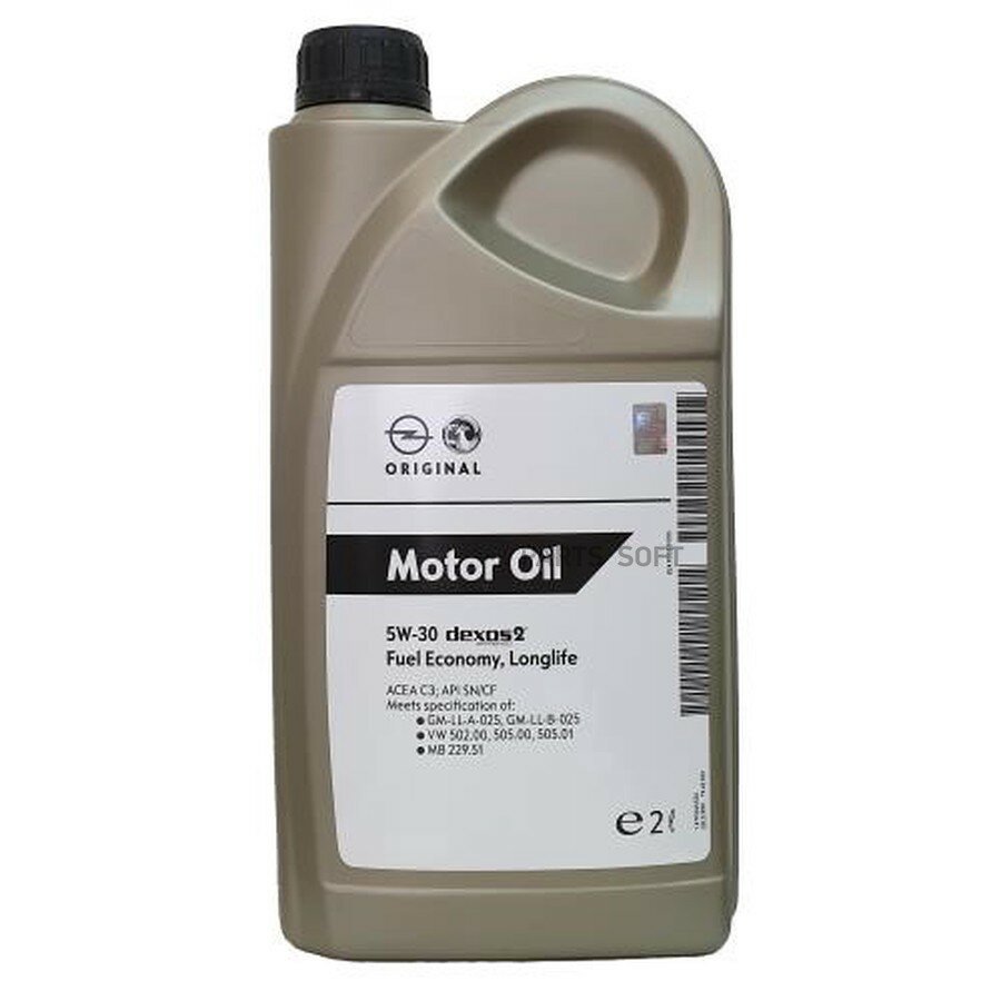 GM DEXOS 2 5W30 A3/B4/C3, SM/CF (синт) 2л от официального дистрибьютора, GENERAL MOTORS, артикул 93165555