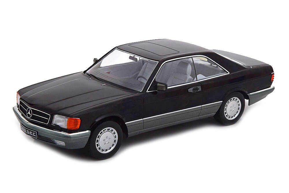 Модель коллекционная KK-SCALE Mercedes W126 s-class coupe 560 sec 1985 black / мерседес 126 с-класс купе черный