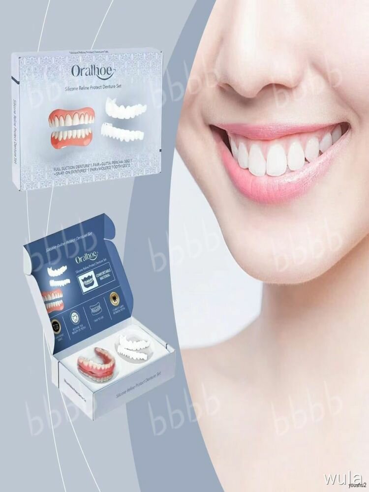 Oralhoo Защитный набор для брекетов и протезов, силикон, комплект 2 шт, для гигиены зубных конструкций