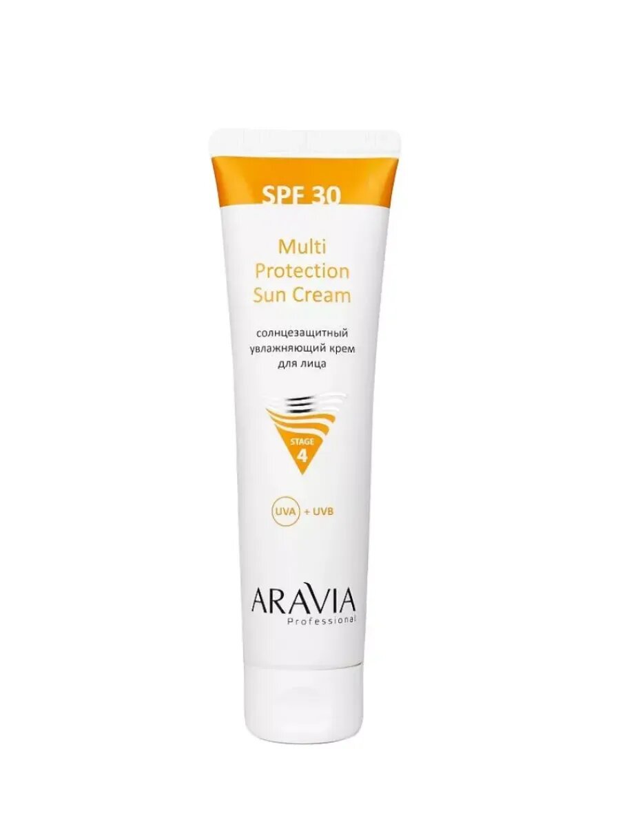 ARAVIA PROFESSIONAL Крем для лица солнцезащитный увлажняющий SPF 30 Multi Ptotection Sun Cream, 100 мл