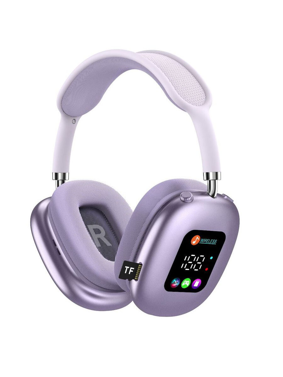 AMZ Max600 Носительный беспроводной наушник, с дисплеем, Bluetooth 5.4, поддержка TFCard, качество звука Hifi,30 часов
