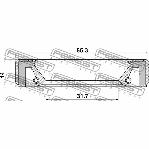Уплотняющее кольцо, дифференциал, MAZDA LN01-27-398 (1 шт.)