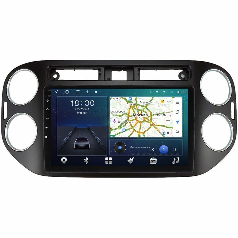 Магнитола CRS-300 Фольксваген Тигуан Volkswagen Tiguan 2011-2016 - Android 13 - Процессор 8 ядер - Carplay - DSP 36 полос - 4G(Sim)