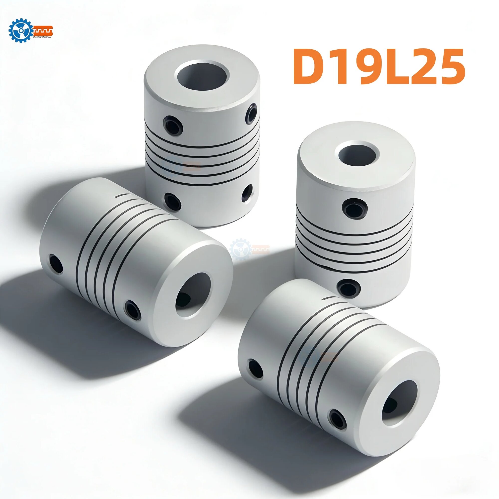 Алюминиевая гибкая муфта D19*L25 для шаговых двигателей 5x8
