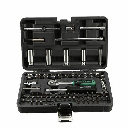 GARWIN PRO 642176 Набор торцевых головок 1/4" 6 гр. 76 предметов