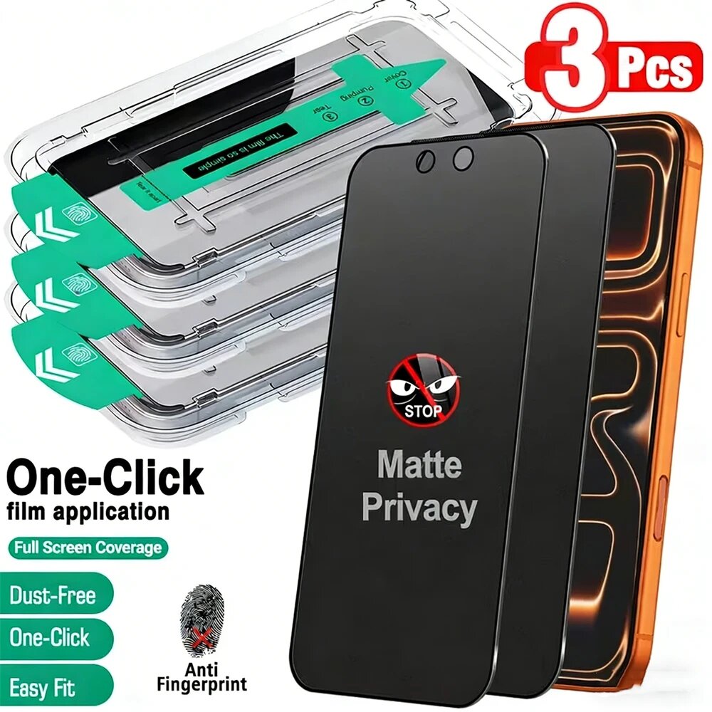 Матовое Защитное Стекло От Отпечатков Пальцев И Жирных Следов Для iPhone 17 Pro iPhone 14, 2 pieces