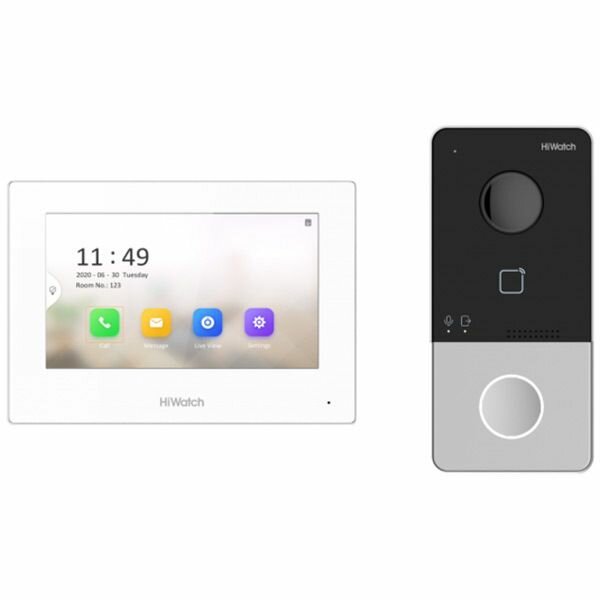 Комплект IP-домофонии HiWatch DS-D100IKWF(B)