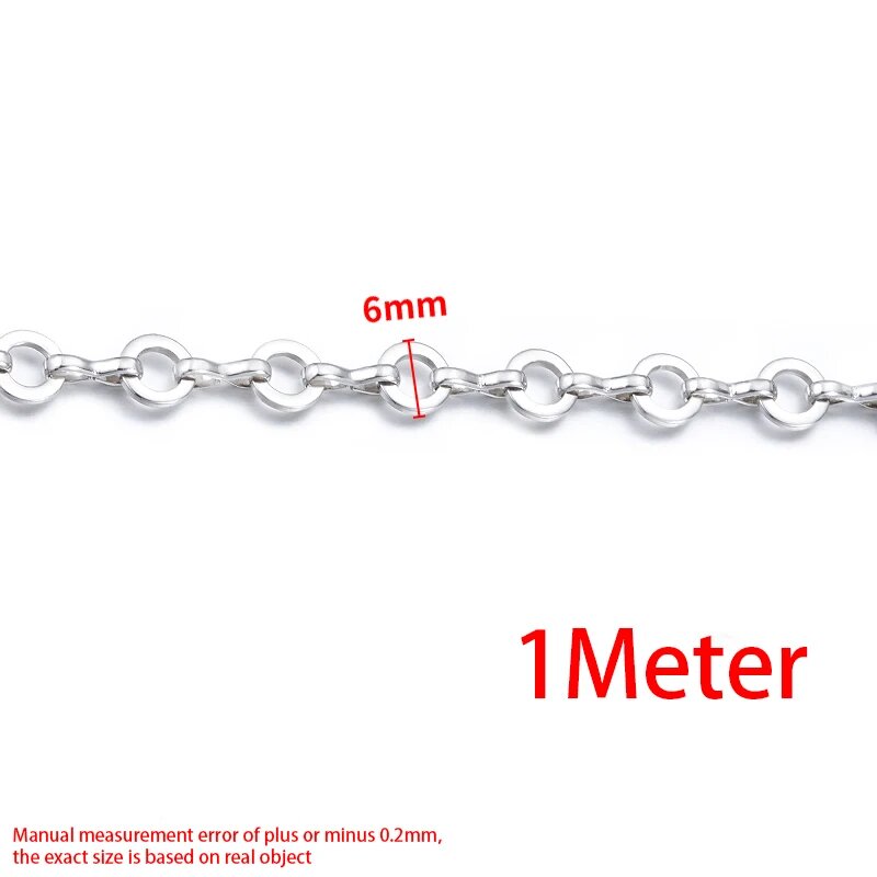 Цепочка из нержавеющей стали Silver-6mm