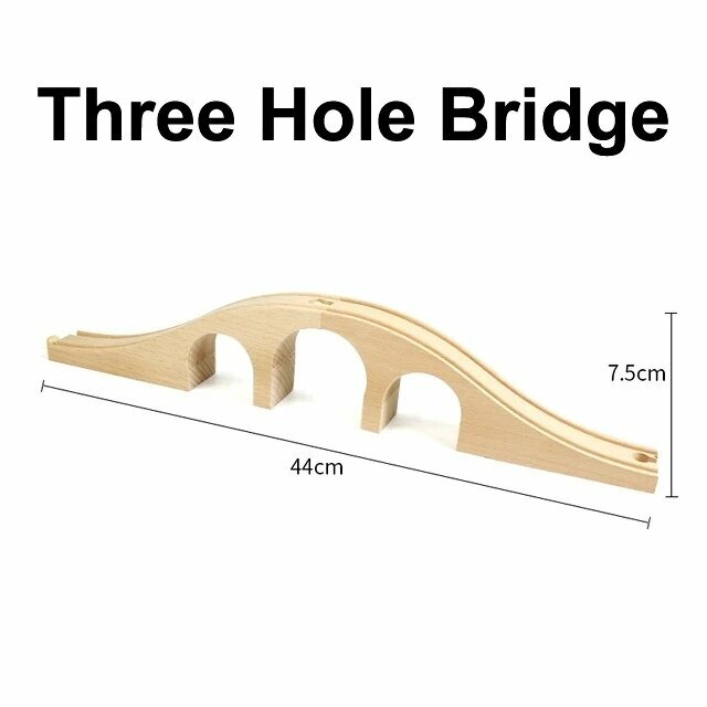 Деревянные аксессуары для железнодорожных дорожек skxnier 1:22 three hole bridge