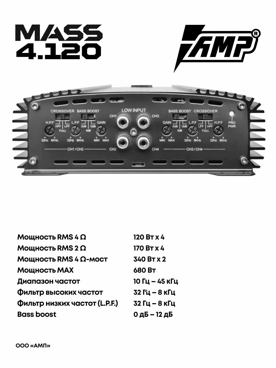 Усилитель AMP MASS 4.120 — фото 1