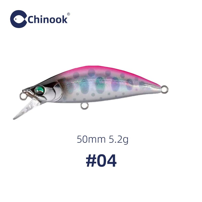Chinook Sinking Minnowbait 50мм для ловли форели 50mm 2pcs, 4
