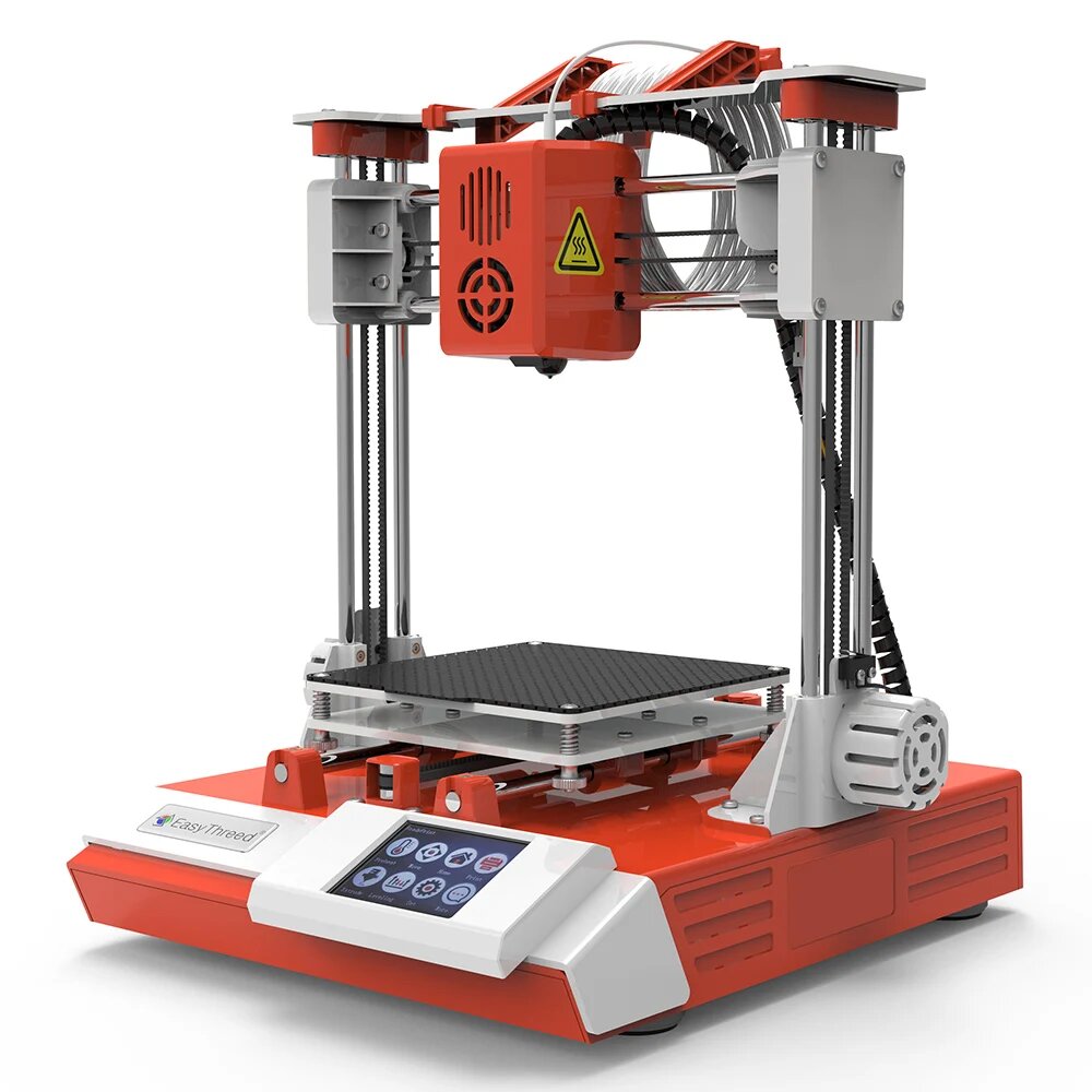 3D-принтер EasyThreed K6 FDM настольная печатная машина 100x100x100 мм/4x4x4 дюйма съемная платформа с 2,4-дюймовым сенсорным экраном