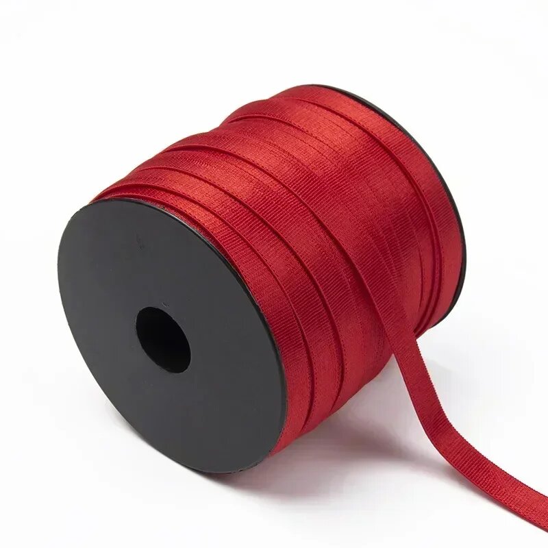 Meetee эластичные ленты из спандекса 6-15 мм Красный, 10mm, Red, 10Meters