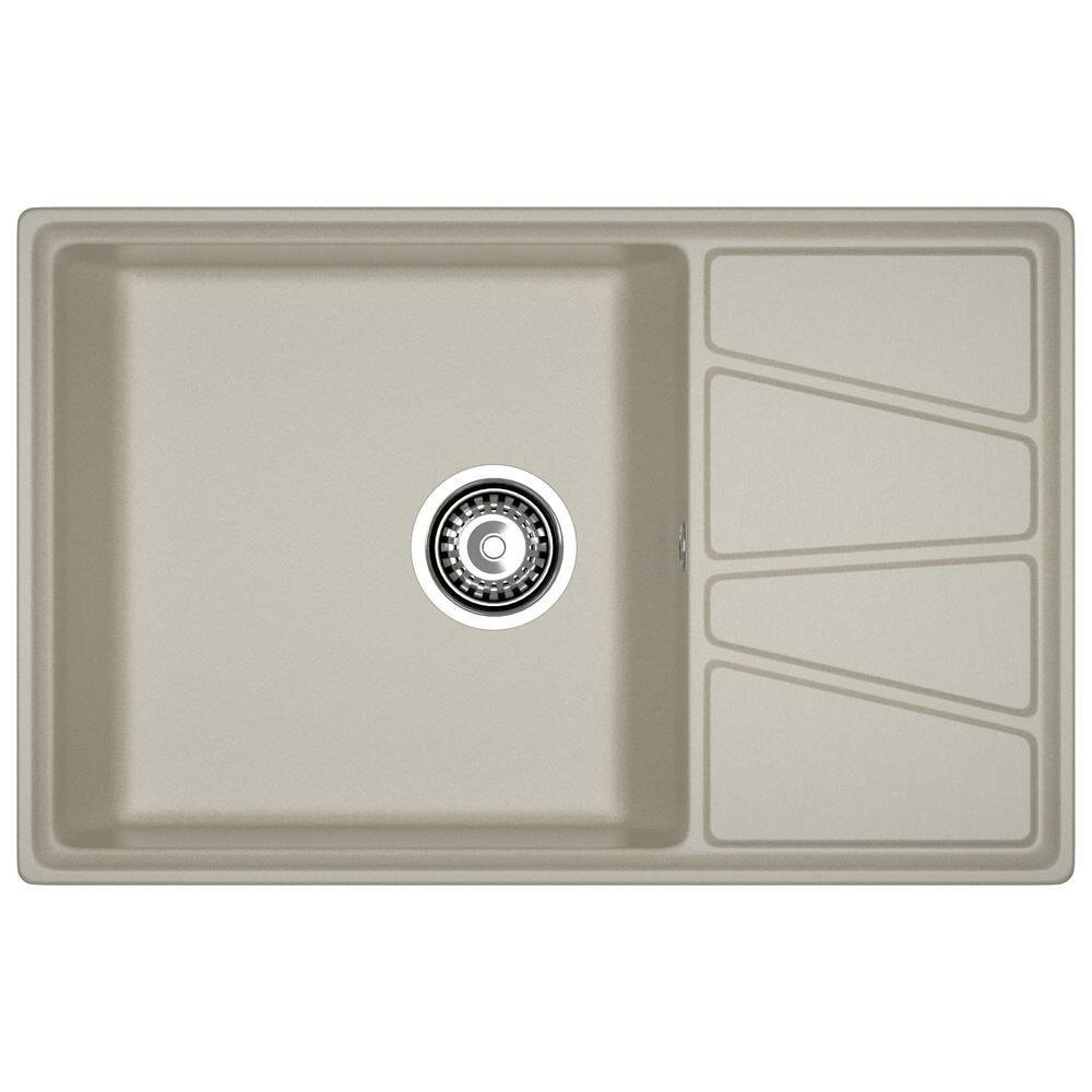 Мойка для кухни GranFest Vertex 78х50 V-780L топаз, 1 чаша, искусственный мрамор