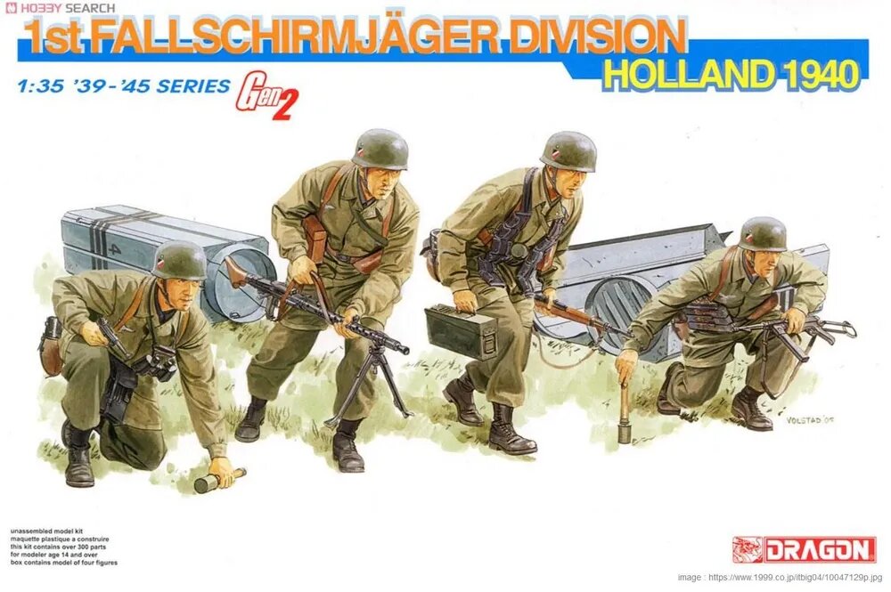 DRAGON 6276 1/35 1-я Fallschirmjager Division Голландия 1940 Пластиковые модели солдат