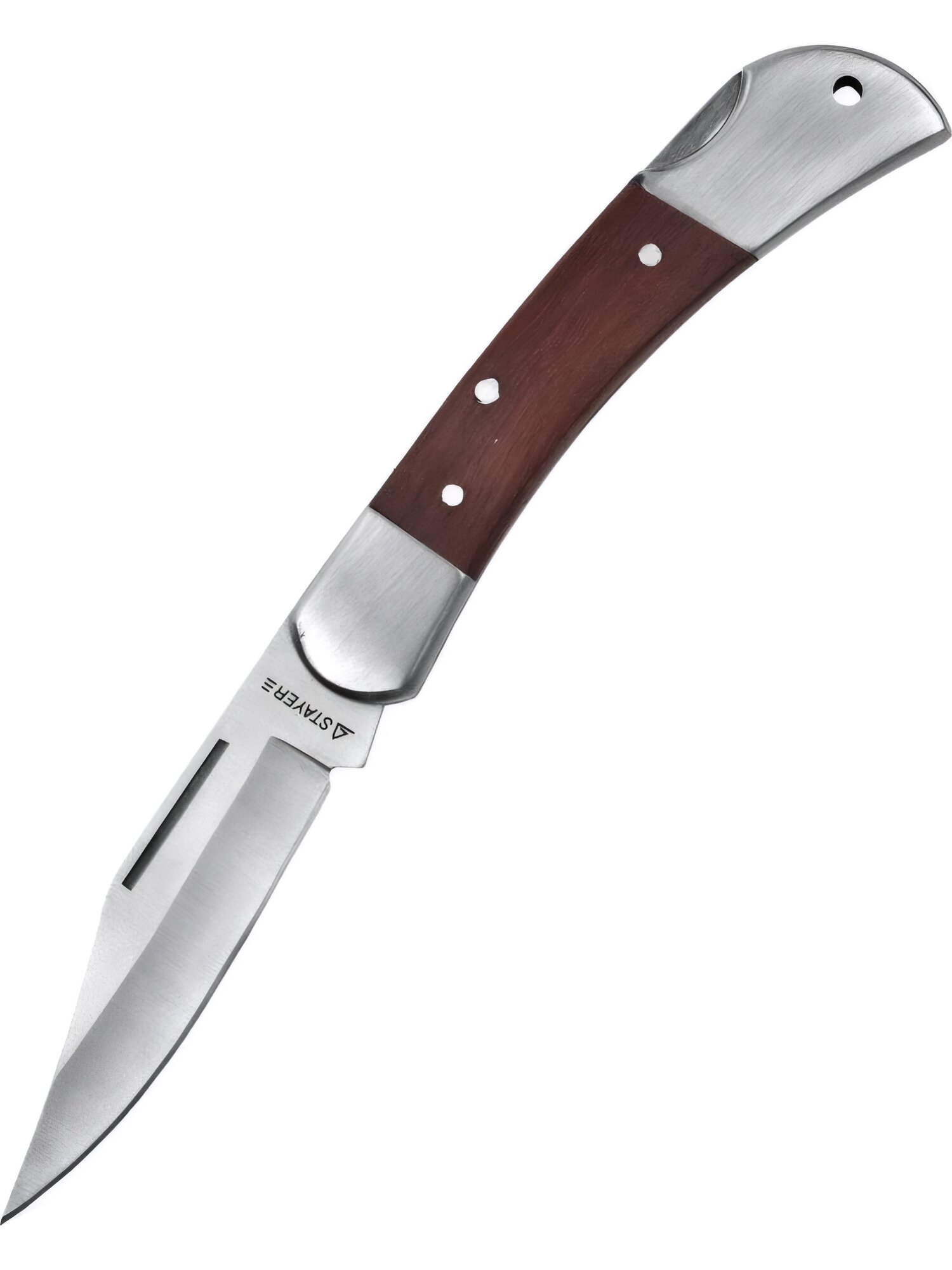 Складной нож STAYER Professional 82 мм средний с деревянными вставками