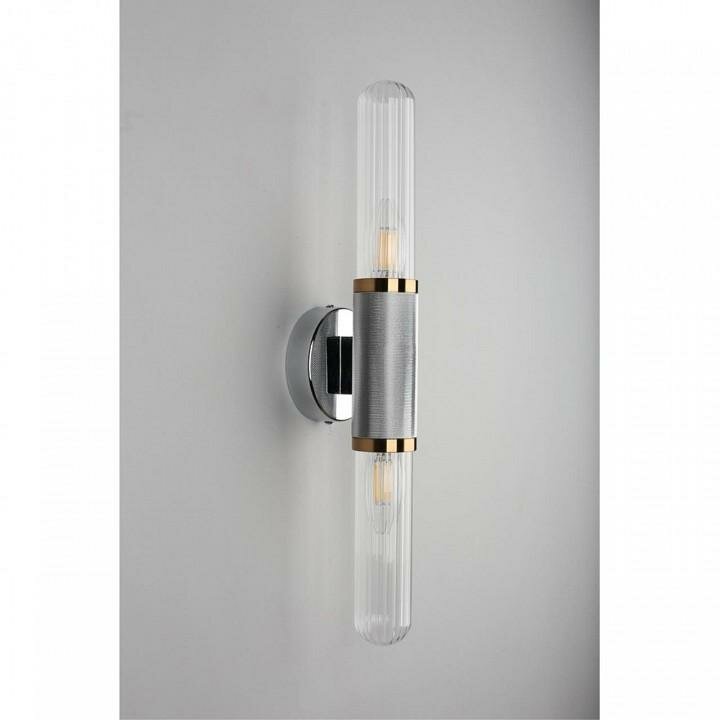 Бра Aployt Bryn1a APL.307.41.02 цвет плафона подвески Прозрачный, цвет арматуры Бронза, Серебро — фото 1