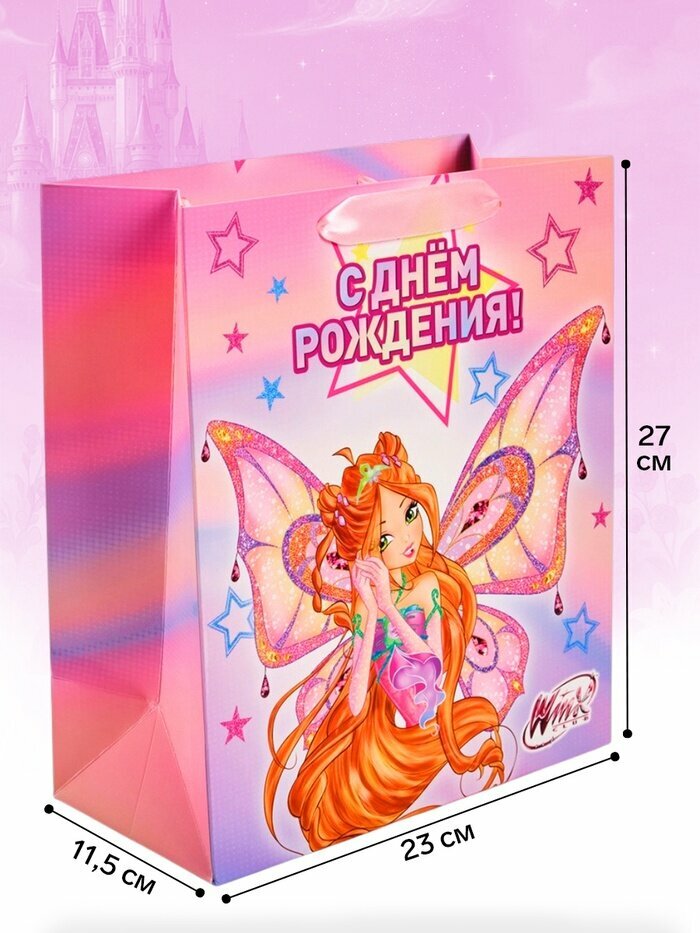 WINX Пакет подарочный детский Winx, ML 23×27×11.5, см