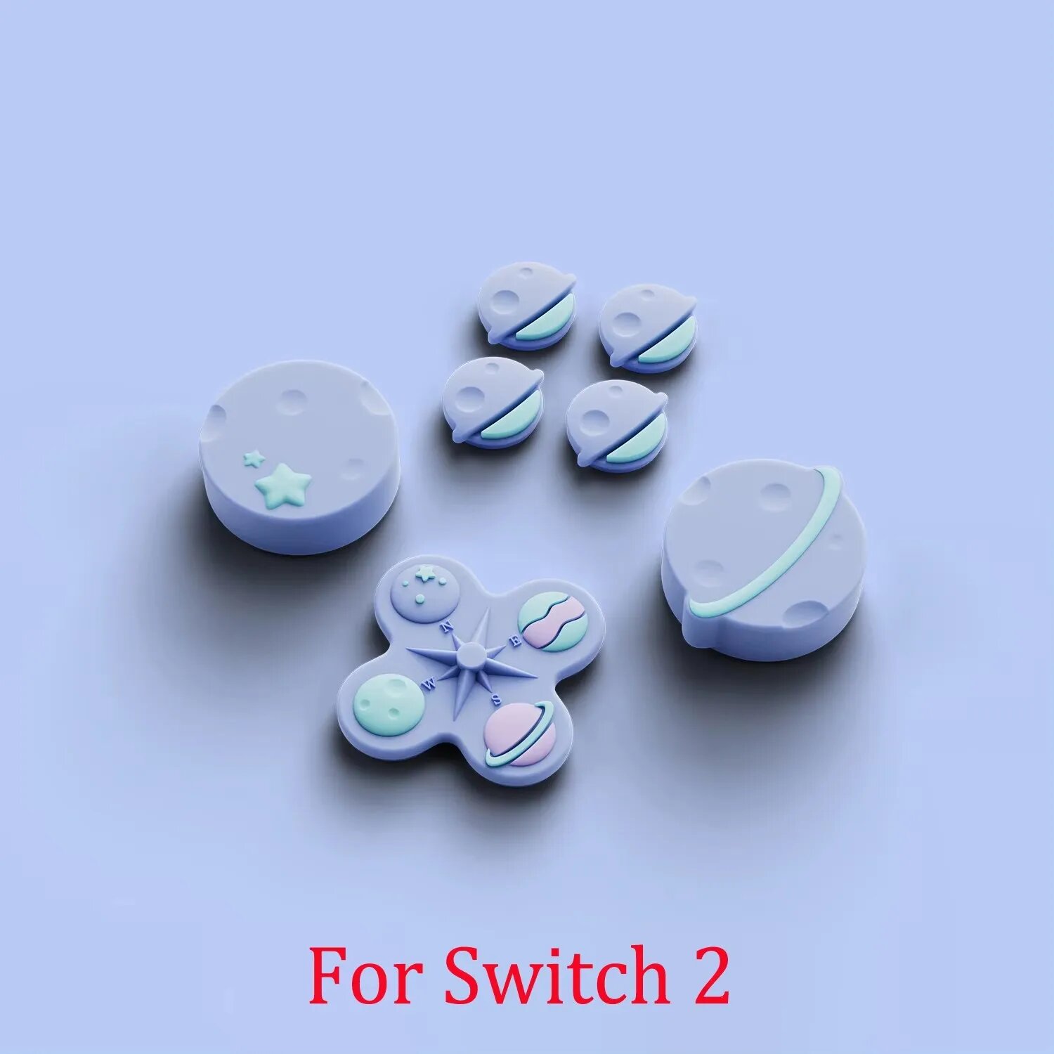 Pink Sakura Silicone D-pad Case for Switch Joy-con Голубой, For Switch 2