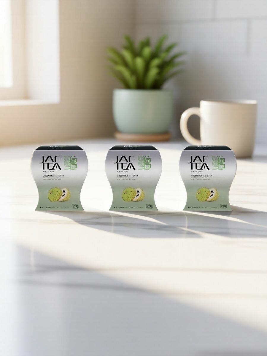 Чай зеленый Jaf Tea Exotic Fruit, 100 гр. - 3 штуки, листовой чай