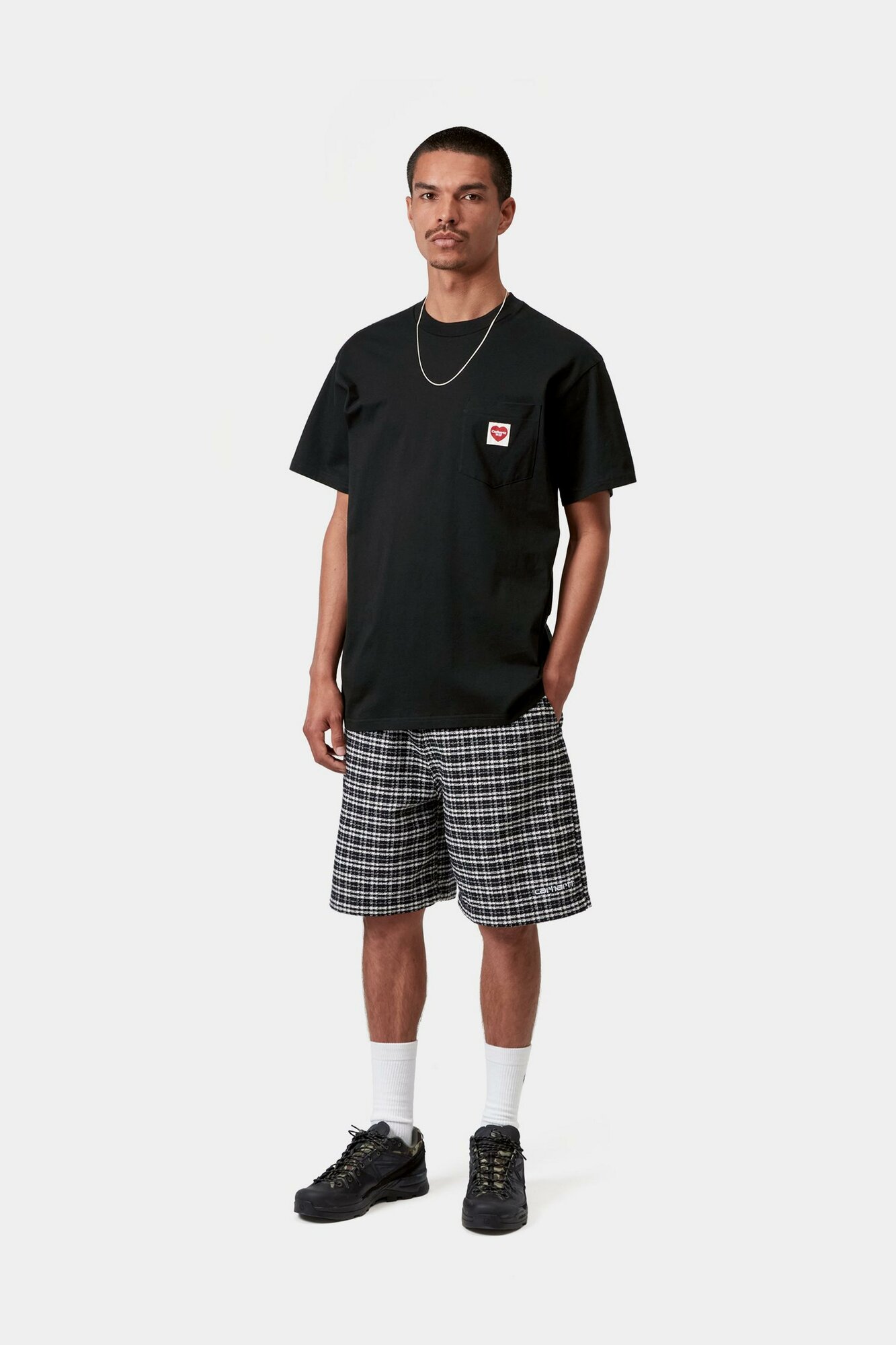 Футболка Carhartt WIP Pocket Heart, 1 шт., размер L, black/red — фото 1