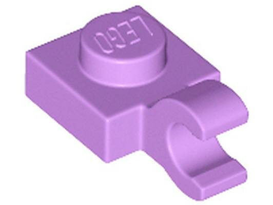 Деталь Lego 61252 Plate, Modified 1 x 1 with Open O Clip (Horizontal Grip)