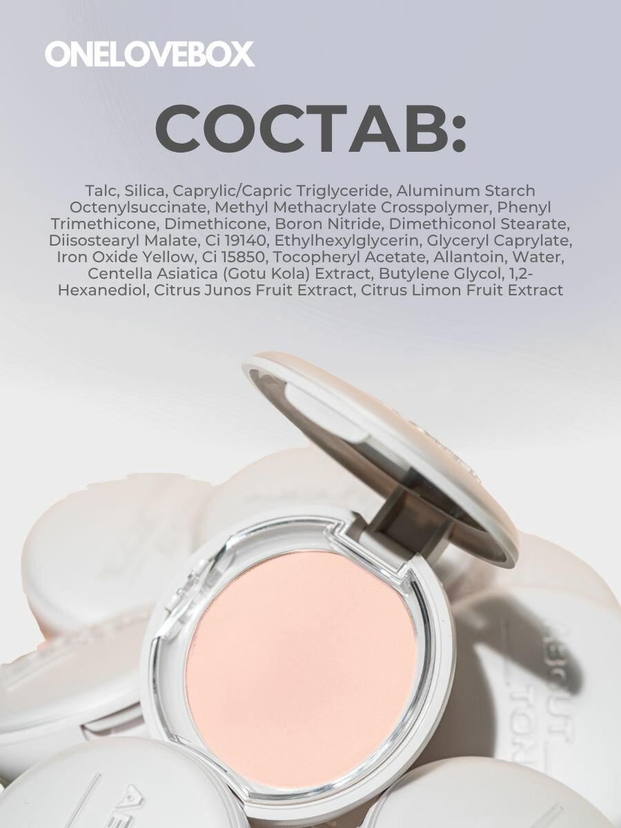 ABOUT TONE Sebum Cut Powder Pact - Матирующая пудра для фиксации макияжа (8 гр)
