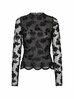 Топ ROTATE Flower mesh ls top