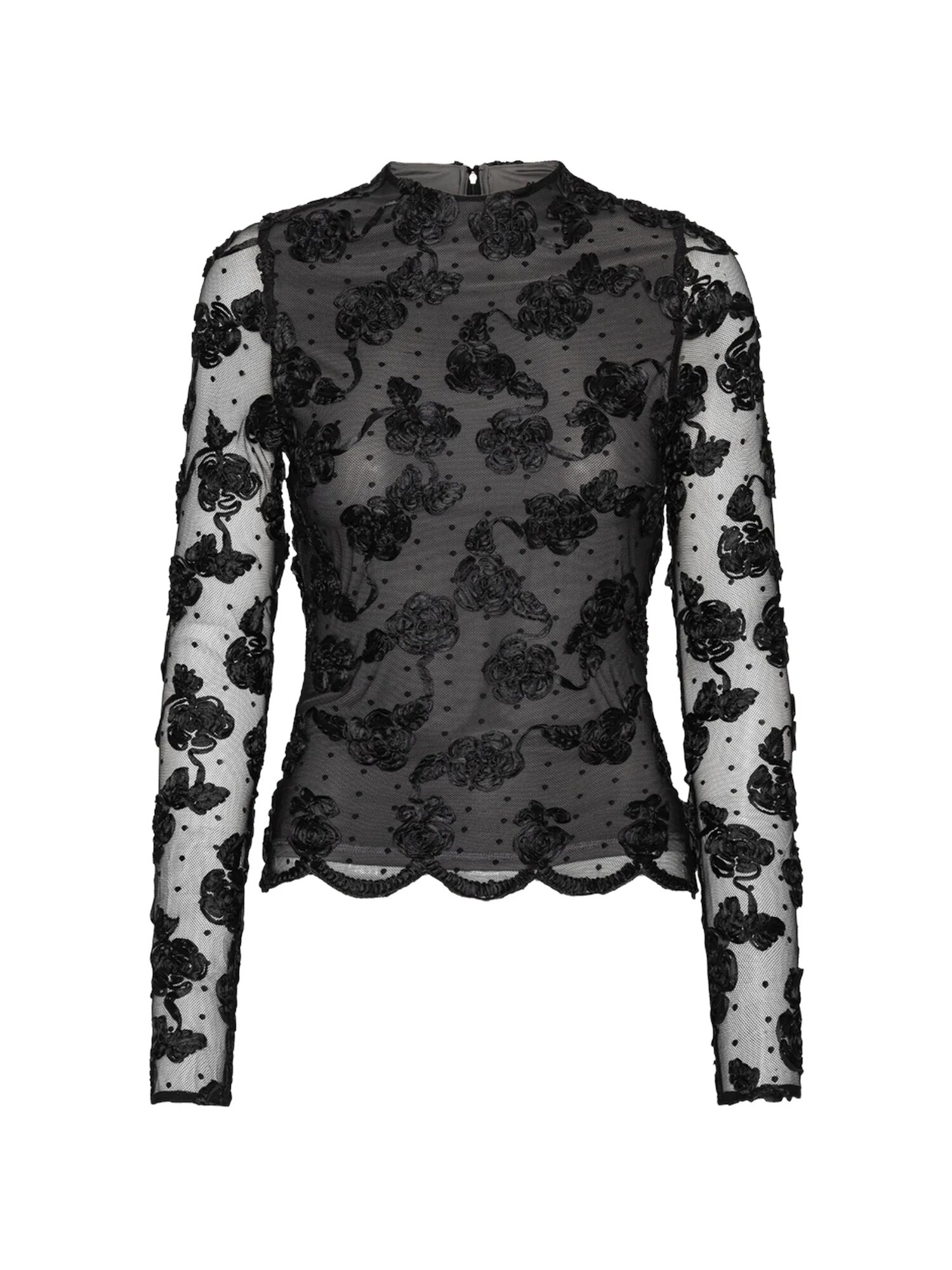Топ Flower mesh ls top