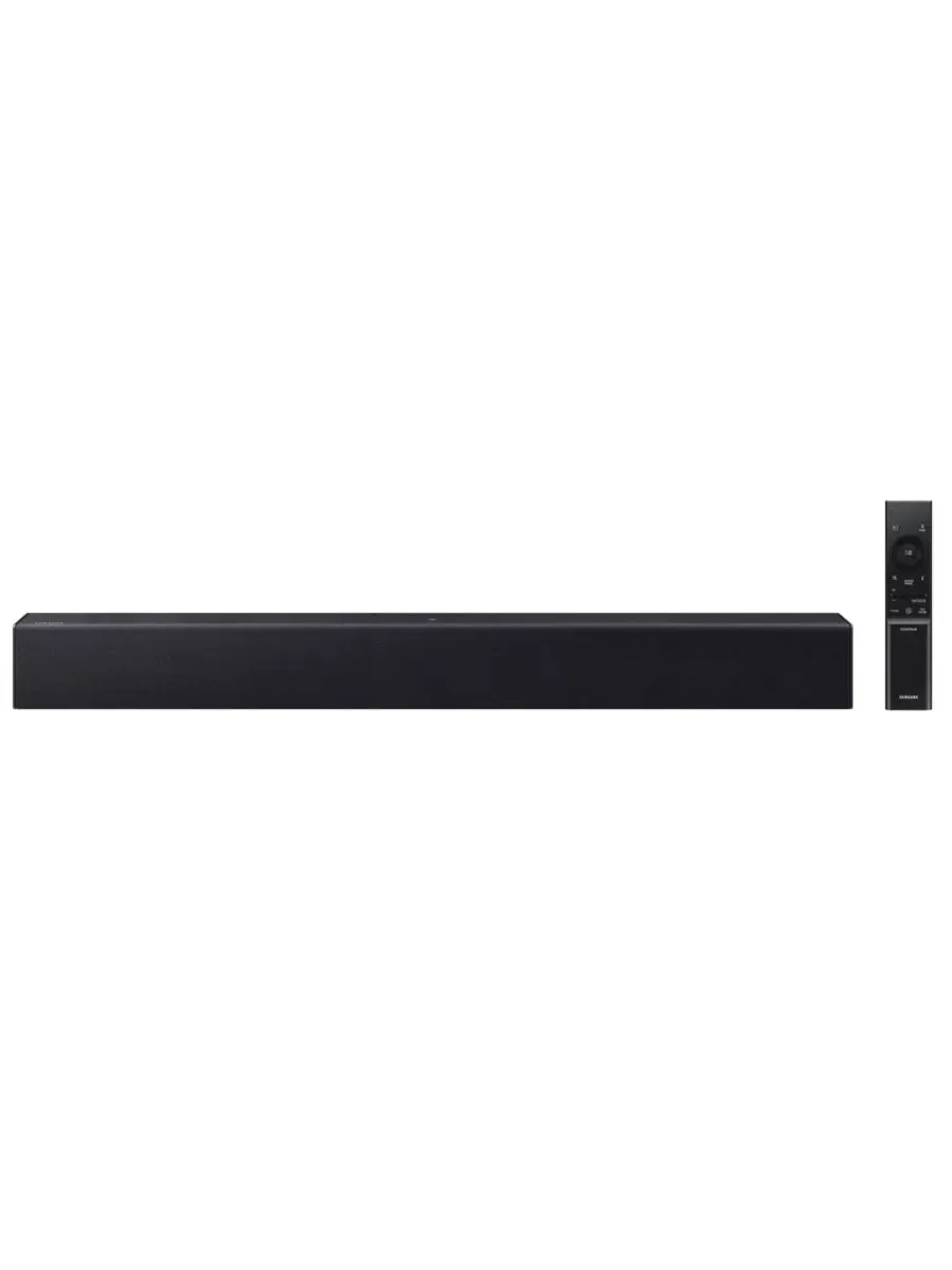 Саундбар Samsung HW-B400F, встроенный НЧ-динамик, поддержка Bluetooth, черный