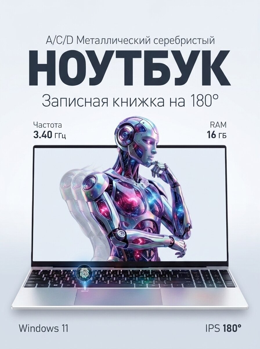 Ноутбук игровой,1920x1080 IPS,16GB RAM SSD 512GB ,15.6"Intel Pentium GOLD 6500Y, 2 ядра/4 потока , Windows 11PRO
